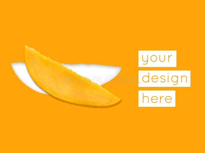Graphical Background with Slice of Mango. Stock Illustration ...