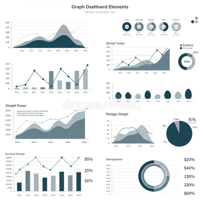 Graphical Dashboard Featuring a Variety of Data Visualizations ...