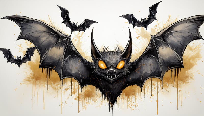 Illustration of a bat stock illustration. Illustration of effect ...
