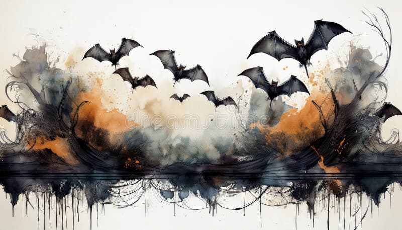 Illustration of a bat stock illustration. Illustration of sketch ...