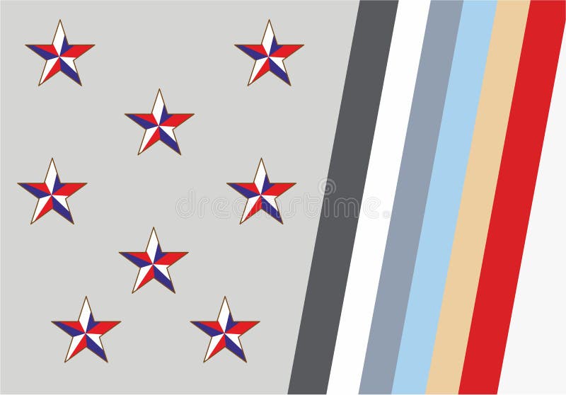 Graphical Design Using Stars and Vertical Lines Stock Vector ...