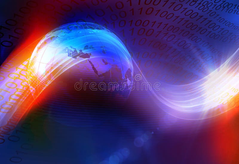 Graphical Digital World Background II Stock Illustration - Illustration ...