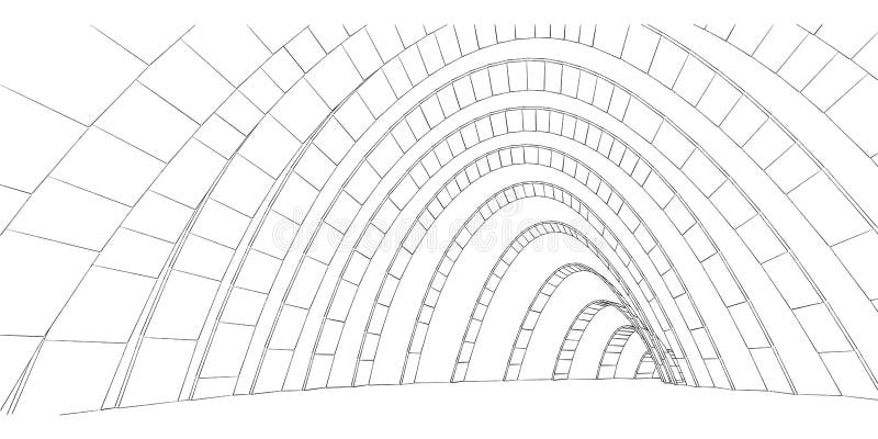 Abstract Architecture Background Arched Interior Minimalism Style ...