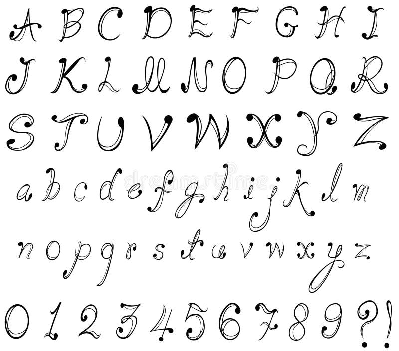 Graphical Font and Numerical Numbers in Stylish De Stock Vector ...