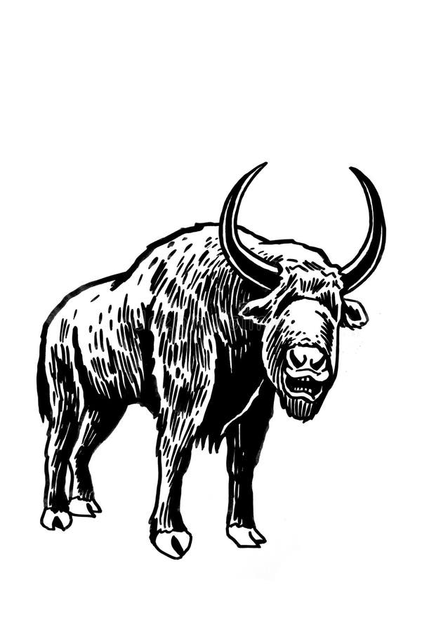 Graphical Illustration of Mammoth Isolated on White,vector Illustration ...