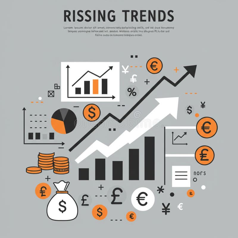Graphical Illustration Showcasing Financial Data and Economic Growth ...