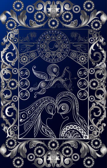 Tarot Card Vector Lovers Stock Illustrations 40 Tarot Card Vector