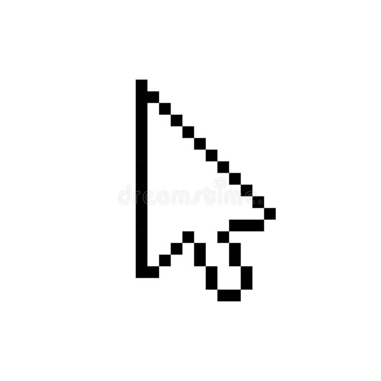 Web Cursor Icon. Symbol for Control or Selection on a Monitor. Pixel ...