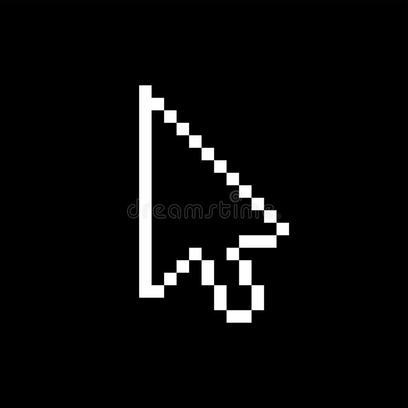 Web Cursor Icon. Symbol for Control or Selection on a Monitor. Pixel ...