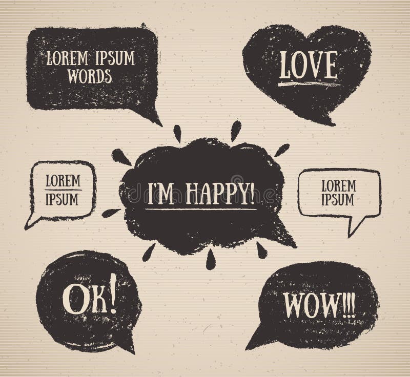 Graphical Objects To Denote Speech. Stock Vector - Illustration of ...