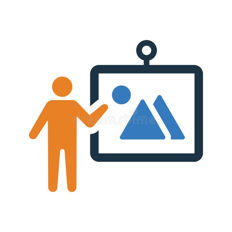 Graphical Presentation Icon Stock Illustration - Illustration of flat ...