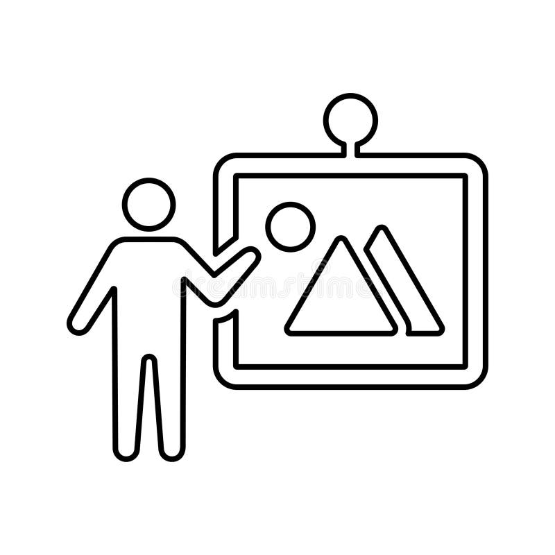 Graphical Presentation Icon. Line Icon, Outline Symbol Stock ...