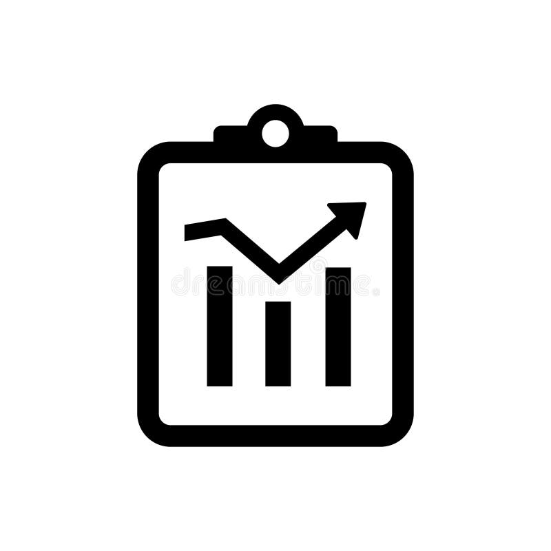 Graphical Report Icon stock vector. Illustration of report - 192457481