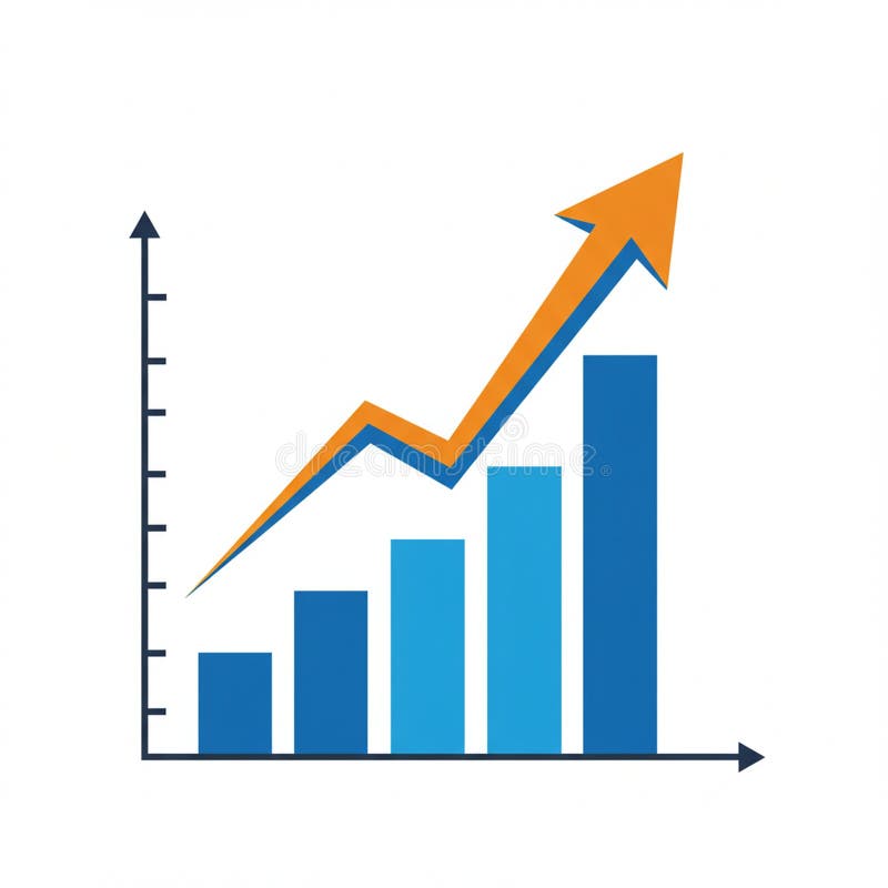 Graphical Representation of a Bar Chart with Five Bars Increasing in ...