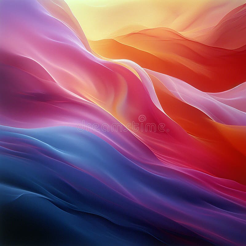 Graphical Representation of a Coloured Sine Wave. AI Generative Stock ...