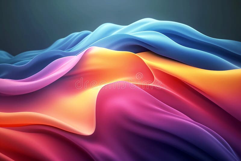 Graphical Representation of a Coloured Sine Wave. AI Generative Stock ...