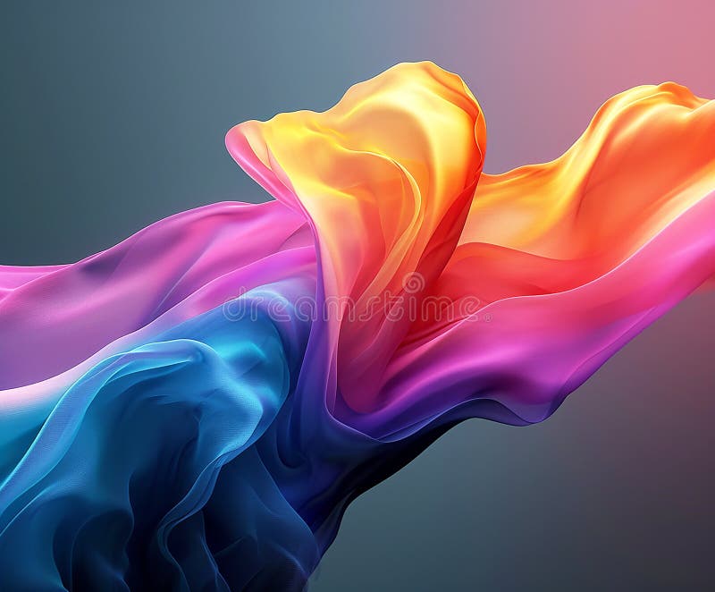 Graphical Representation of a Coloured Sine Wave. AI Generative Stock ...