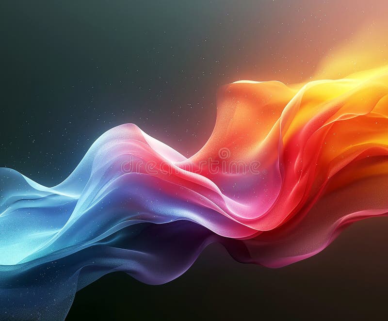 Graphical Representation of a Coloured Sine Wave. AI Generative Stock ...