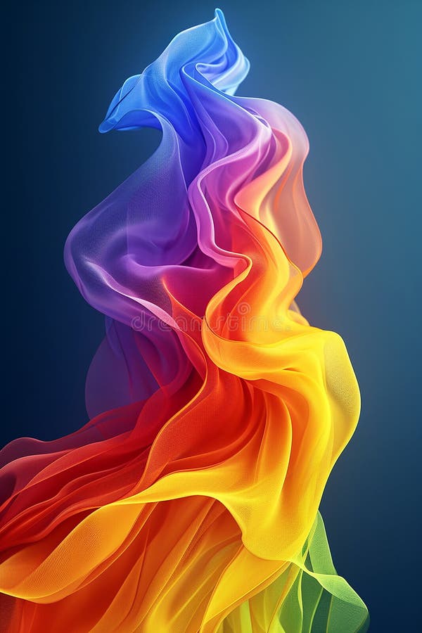 Graphical Representation of a Coloured Sine Wave. AI Generative Stock ...