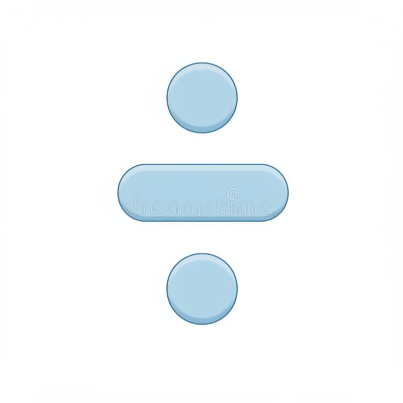A Graphical Representation of a Division Symbol Stock Illustration ...