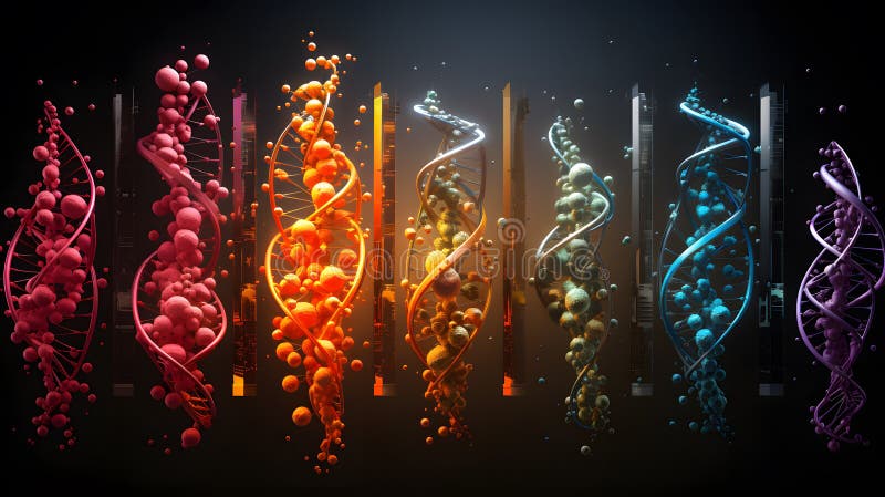 Graphical Representation of the DNA Chain Stock Illustration ...