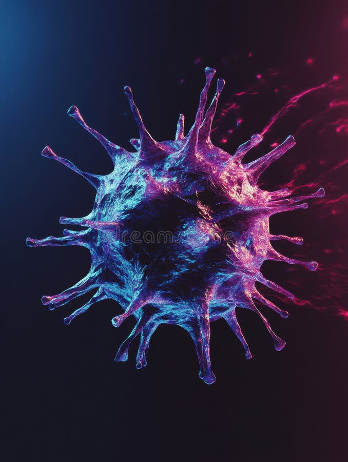 Minimalistic Graphical Representation of a Virus Showing Intricate ...