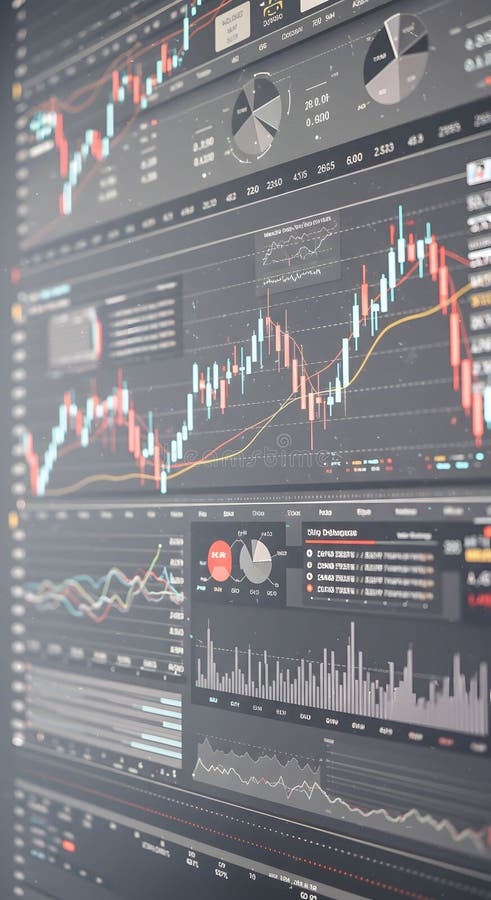 Graphical Representation of Financial Data Stock Illustration ...
