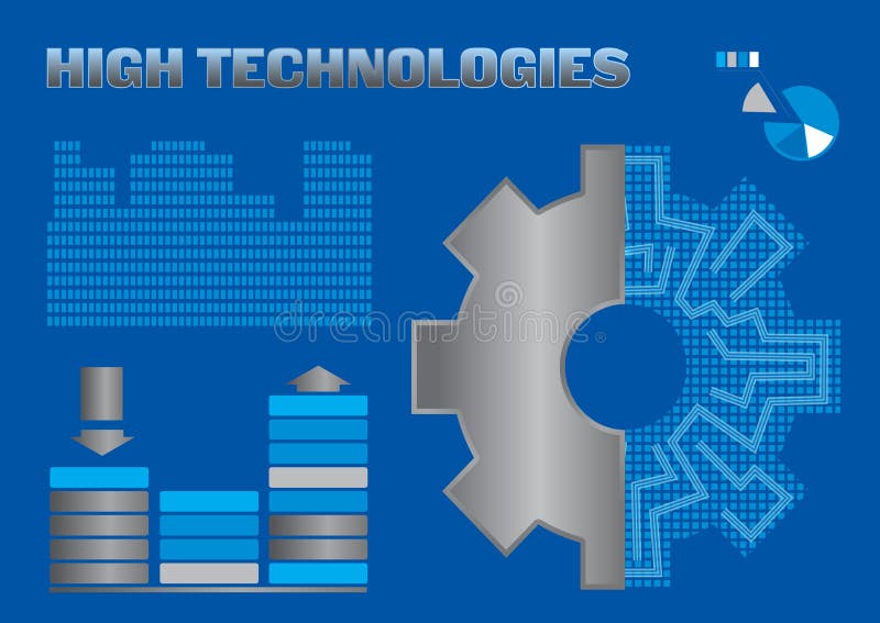 Graphical Representation of High Technology Stock Illustration ...
