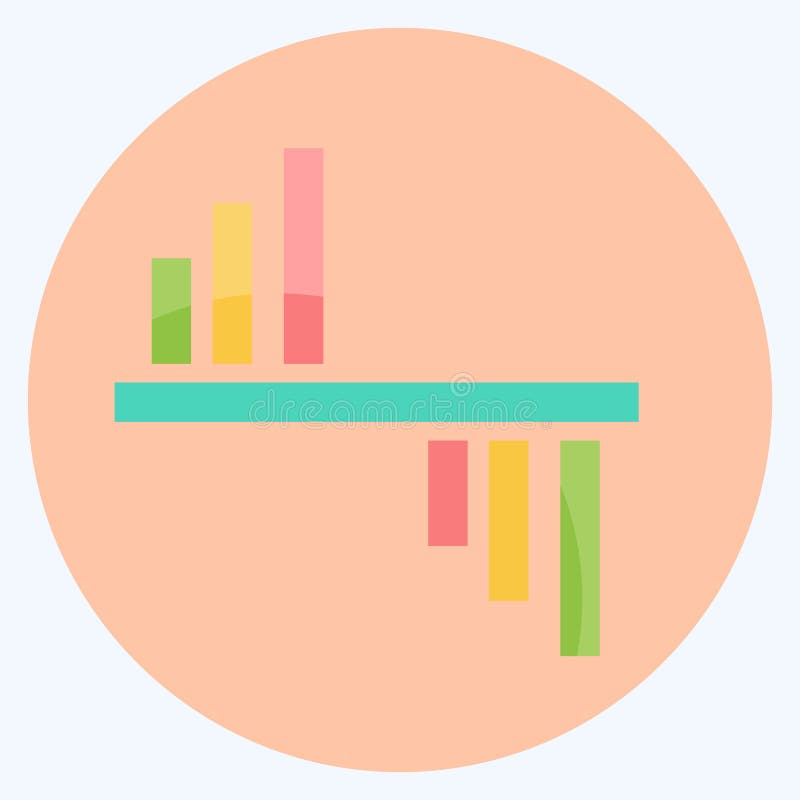 Graphical Representation Icon in Trendy Flat Style Isolated on Soft ...