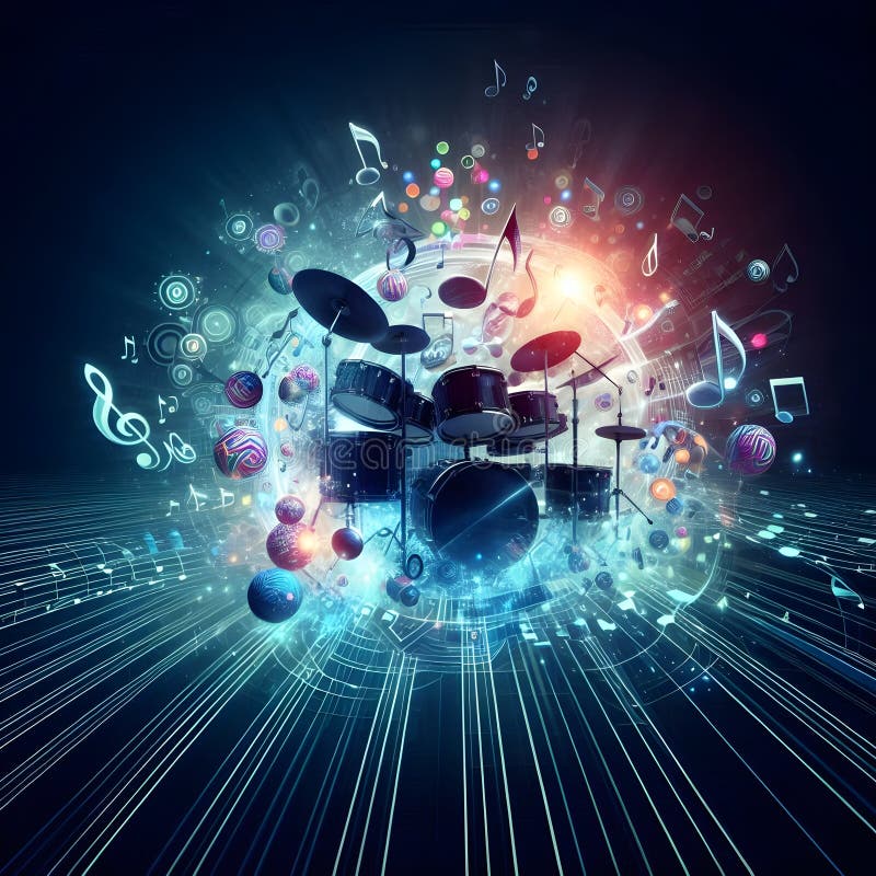 Music Graphical Representation Stock Illustration - Illustration of ...