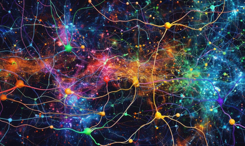 Graphical Representation of the Neural Network in the Human Brain Stock ...