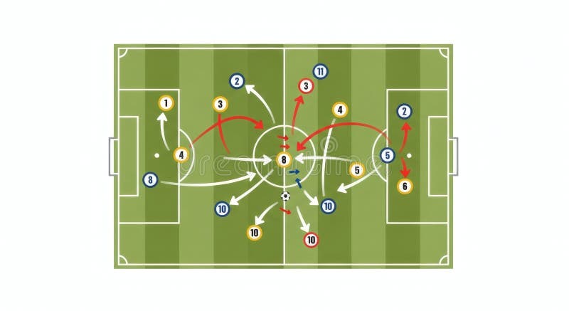 Graphical Representation of a Soccer Field Showcasing a Strategic ...