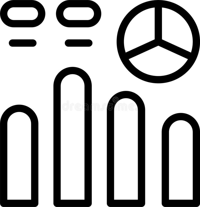 Graphical Representation Vector Icon Stock Vector - Illustration of ...