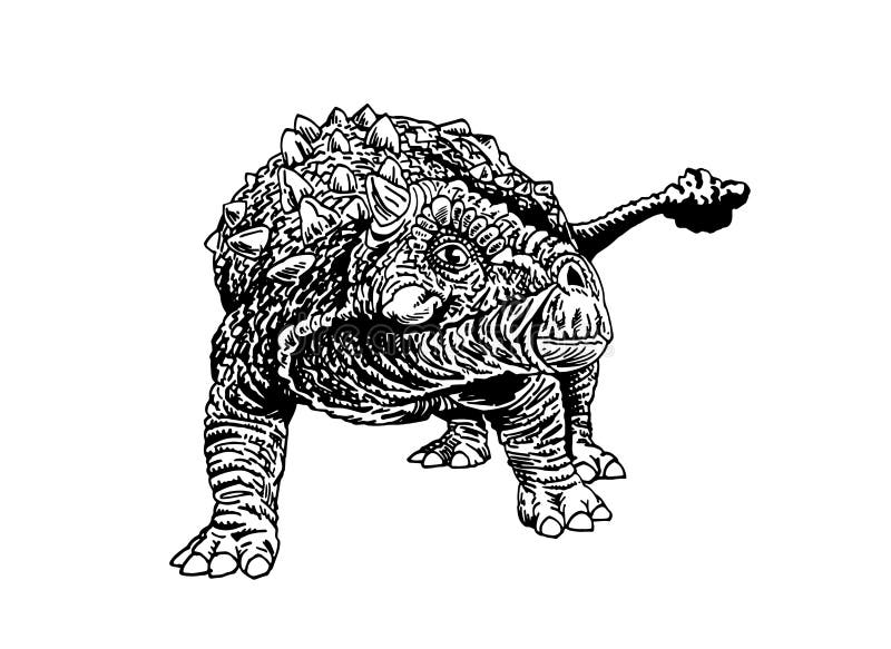 Graphical Silvisaurus Isolated on White Background, Vector Illustration ...