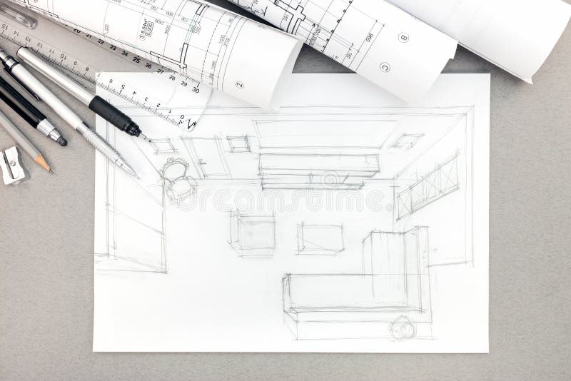 Living Room Technical Drawing