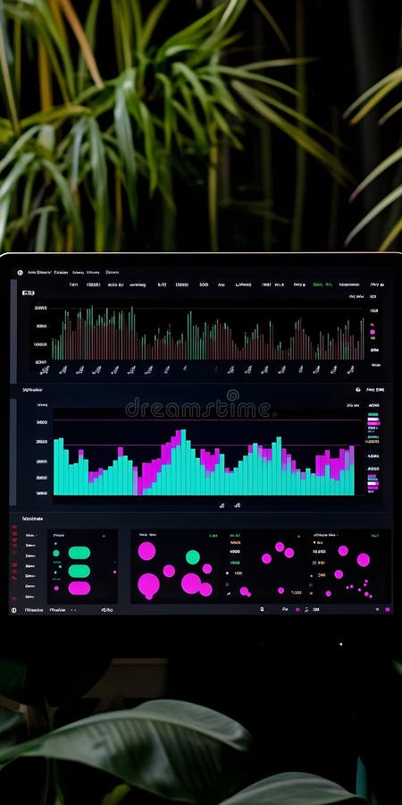 Graphical User Interface with Data Visualization Stock Illustration ...