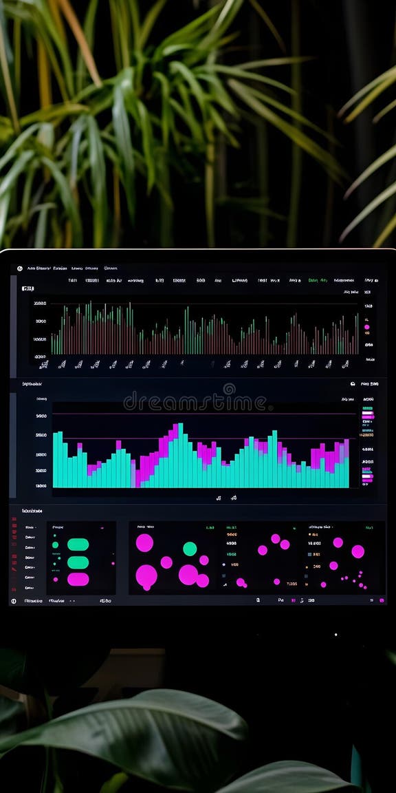 Graphical User Interface with Data Visualization Stock Illustration ...