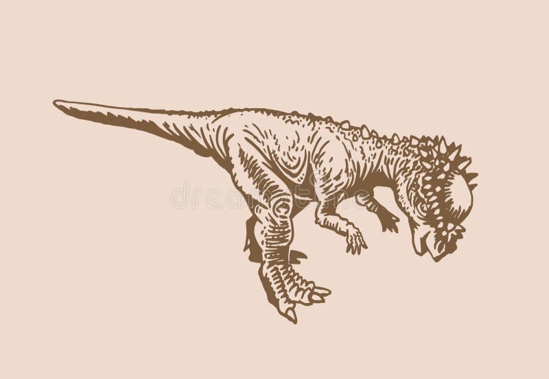 Graphical Vintage Pachycephalosaurus, Vector Illustration Stock Vector ...