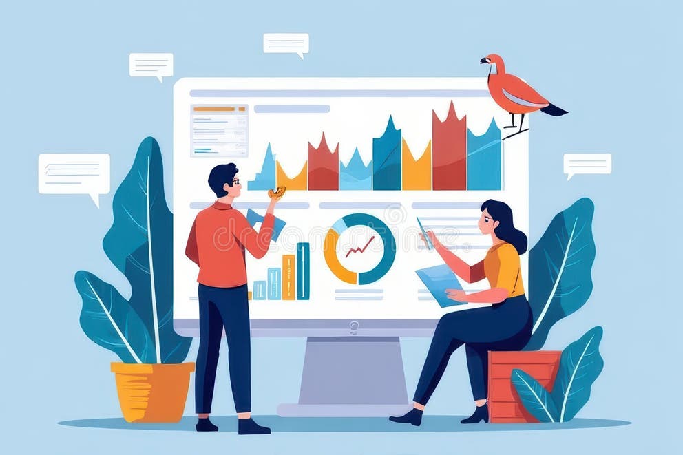 Graphically Representing Keyword Analysis Stock Illustration ...