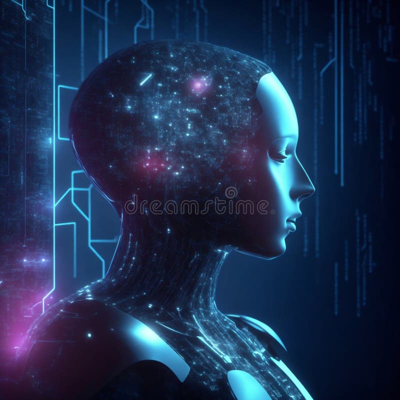 Blue Graphics Artificial Intelligence Brain Futuristic Future World ...