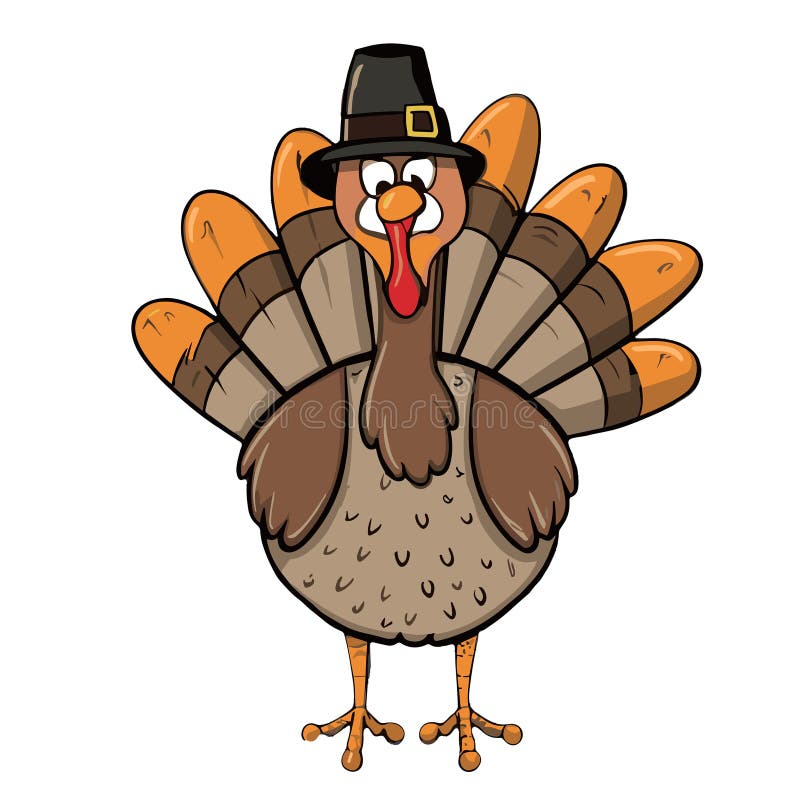 Graphics of Turkey for Thanksgiving on White Background Stock ...