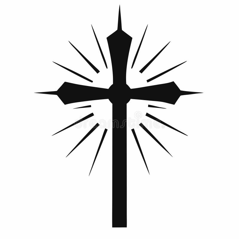 Graphics of a Black Simple Christian Cross Stock Image - Illustration ...