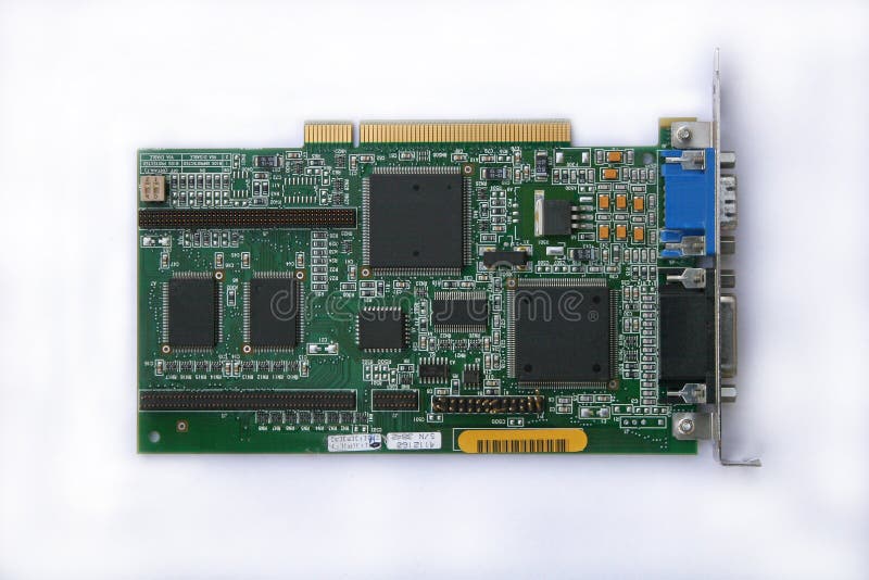 Desktop Computer PCI Express Graphics Card Stock Image - Image of hdmi ...