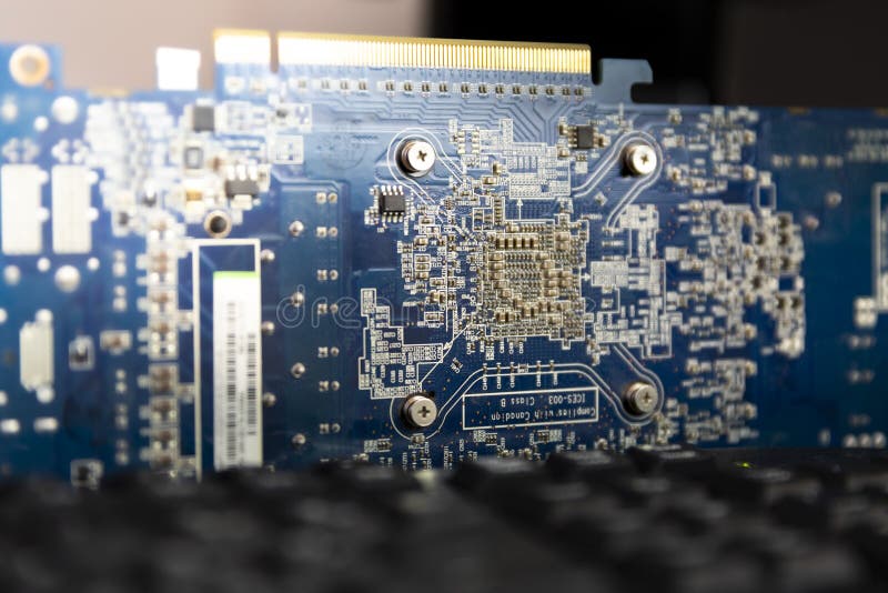 Graphics Card Chip and Circuits. Gaming Graphics Card for Video Games ...