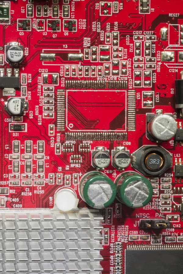 Graphics Card - Electronic Circuits Stock Image - Image of close ...