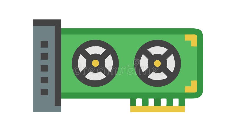 Graphics Card GPU Computer Hardware Flat Design Icon, Vector Design Generative AI Stock Vector ...