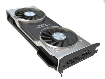 Graphics Card. Modern Gaming GPU Graphics Processing Unit Isolated on ...