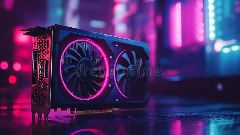 Graphics Card with Neon Lights for Gaming Pc Build and High Performance ...