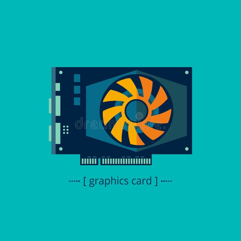 Graphics card stock vector. Illustration of peripheral - 46210152