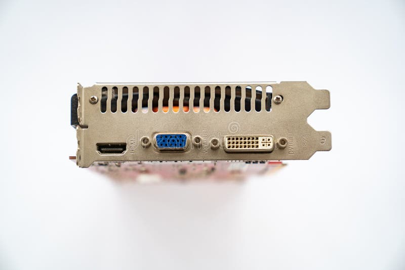 Graphics Card on White Background. Device that Transforms Graphic Image ...